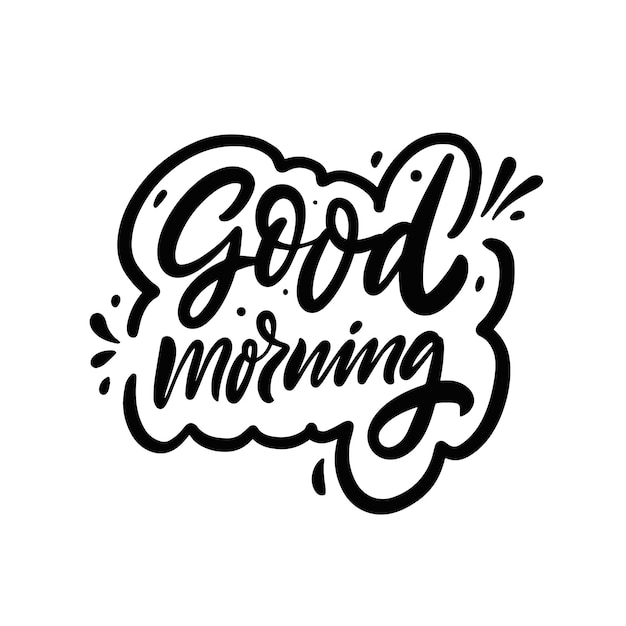 Elegant Calligraphic Good Morning Greeting in Cursive Script | Jiffy ...