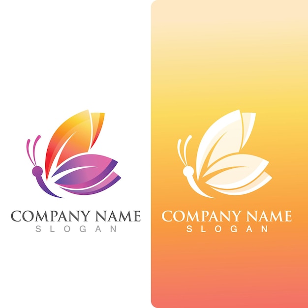 Vibrant Butterfly Logo Design with Gradient Background | Jiffy Designs