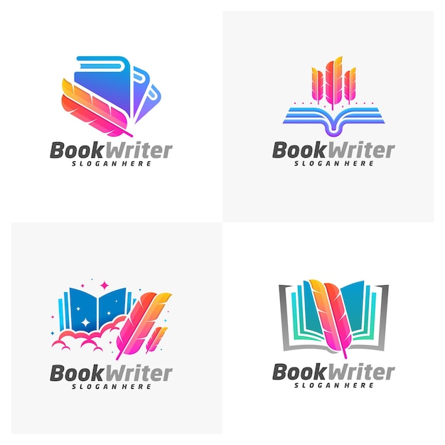 Vibrant Book-Themed Logos with Colorful Graphic Elements | Jiffy Designs