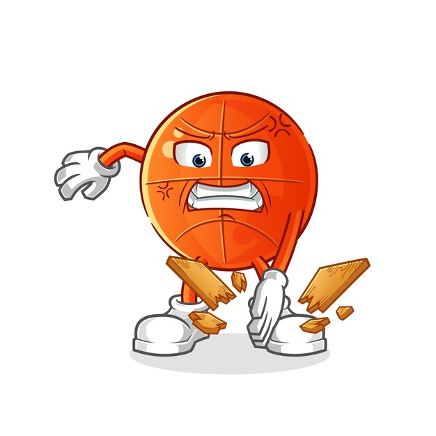 Angry Basketball Character Dribbling with Attitude | Jiffy Designs