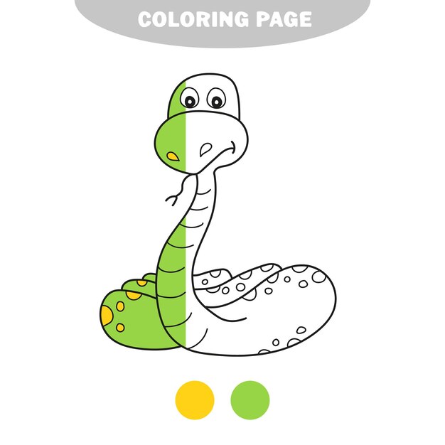 Friendly Green Snake Coloring Page | Jiffy Designs