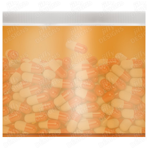 Amber Capsule Cascade: Translucent Pill Patterns in Warm Orange Hues | Jiffy Designs