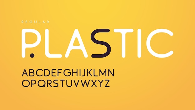 Vibrant Plastic Font with Modern Alphabet Design | Jiffy Designs