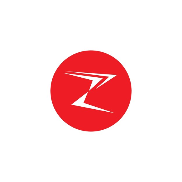 Sleek and Striking Z-Shaped Logo on Vibrant Red Circle | Jiffy Designs