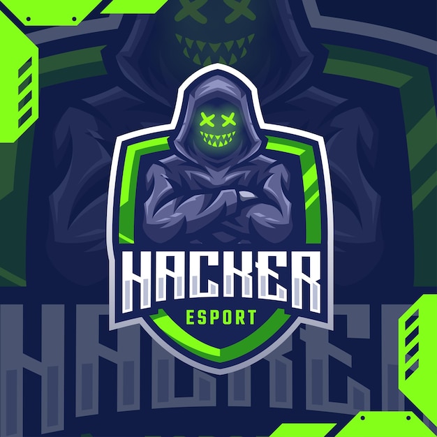 Menacing Hacker Mascot for Esports Team | Jiffy Designs