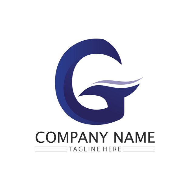 Elegant Blue Letter G Logo Design with Flowing Curves | Jiffy Designs