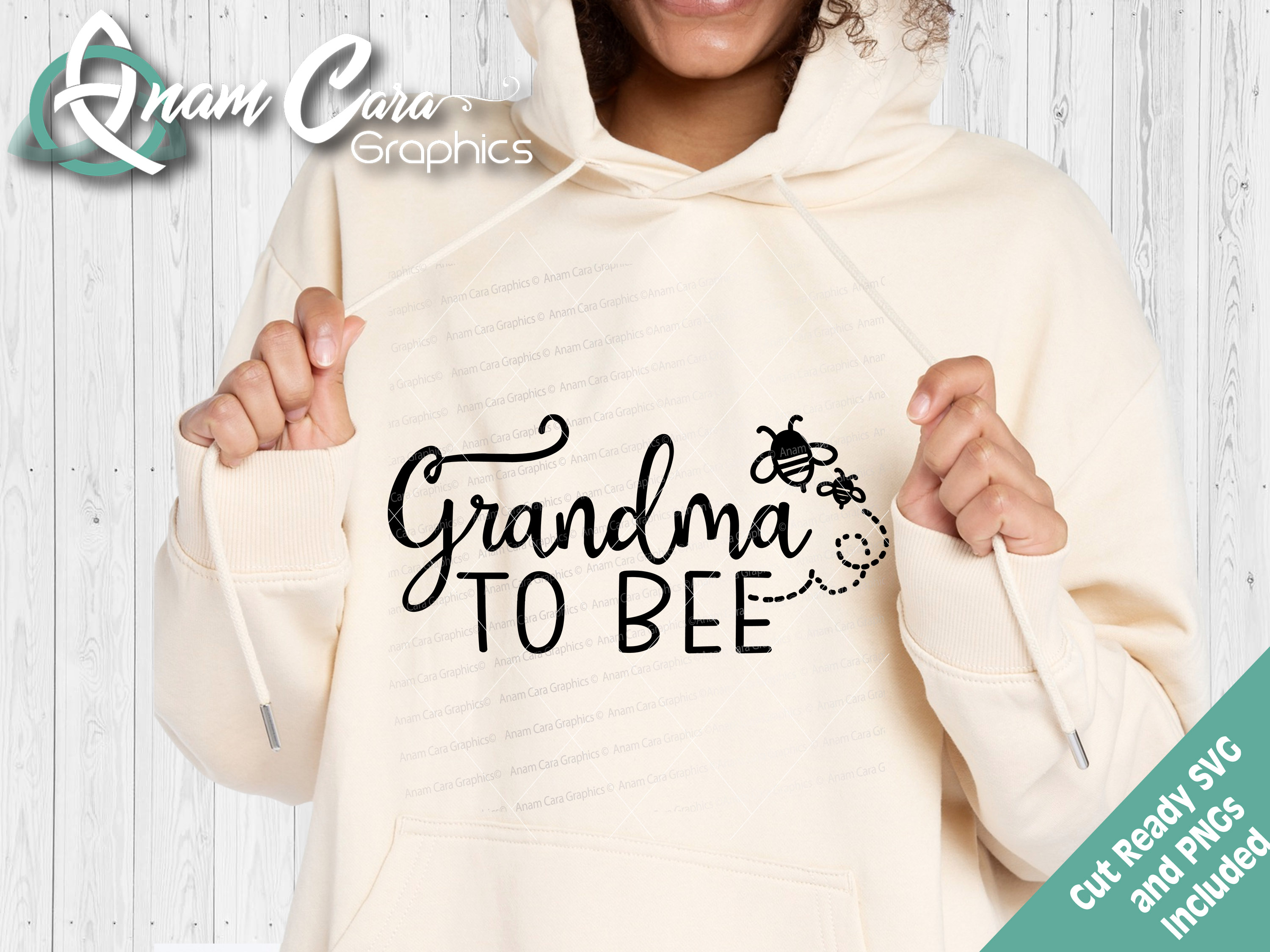 'Grandma To Bee' Whimsical Script and Playful Bee Illustration | Jiffy ...