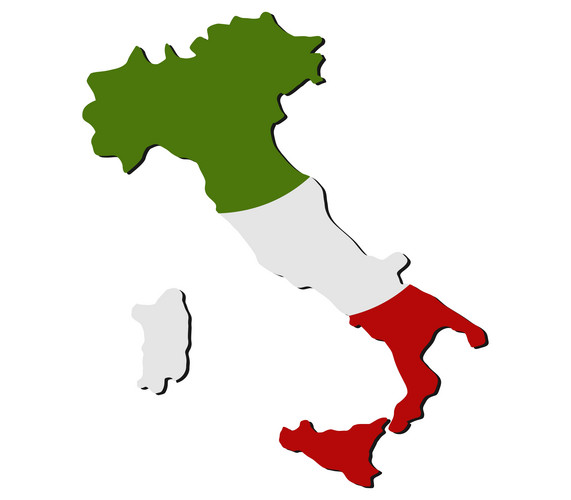 Map Of Italy With Flag | Jiffy Designs