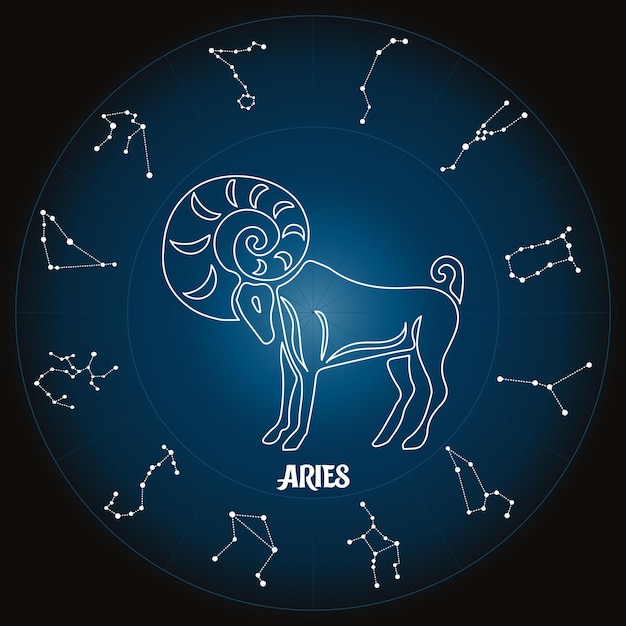 Astrological Ram Constellation in Starry Night Sky | Jiffy Designs