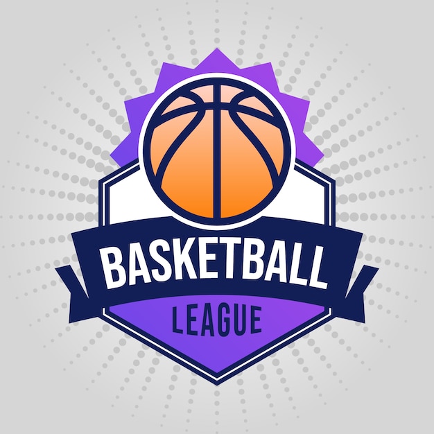 Vibrant Basketball League Logo with Radiant Emblem | Jiffy Designs