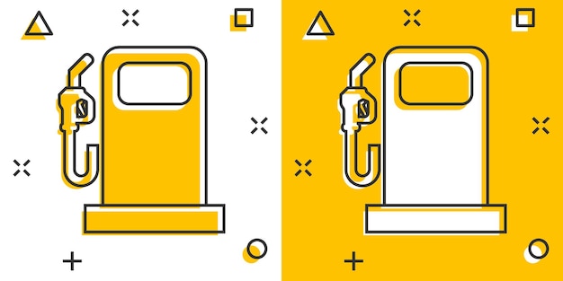 Vibrant Fuel Pump Icons on Yellow Background | Jiffy Designs