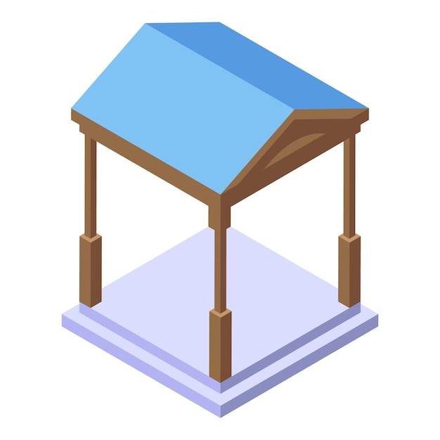 Minimalist Blue Geometric Podium with Wooden Legs | Jiffy Designs