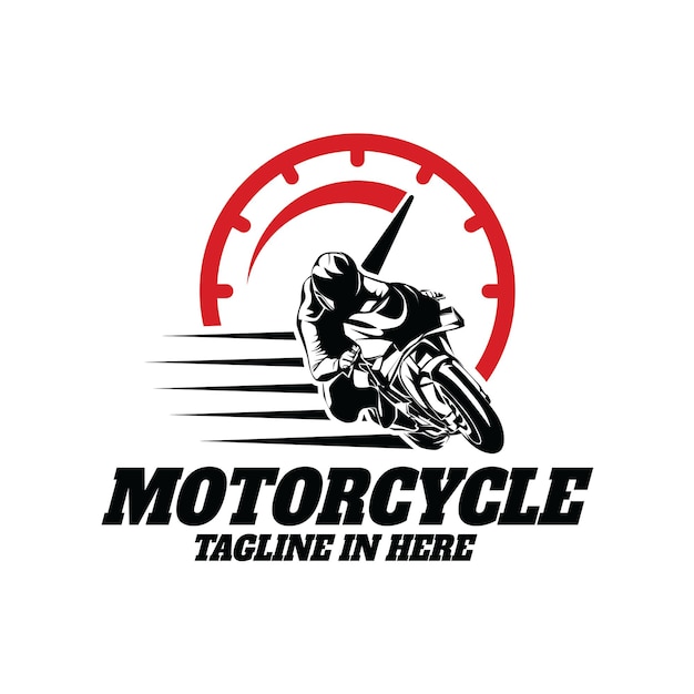 Speeding Motorcycle Silhouette Against Tachometer Backdrop | Jiffy Designs