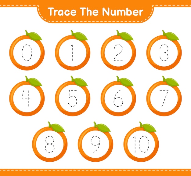 Tracing Numbers in Vibrant Orange Slices | Jiffy Designs