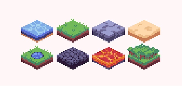 Diverse Pixel Art Terrain Tiles for Game Development | Jiffy Designs