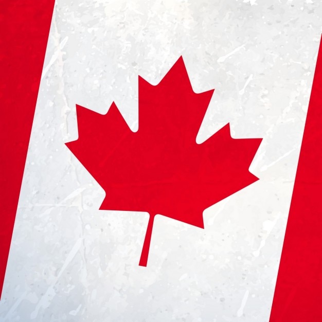 Iconic Canadian Maple Leaf on Distressed White Background | Jiffy Designs