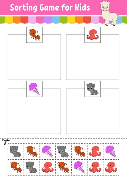 Adorable Animal Sorting Game for Kids' Playtime Fun | Jiffy Designs