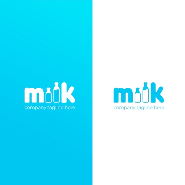 Stylized Milk Bottle Logo with Catchy Tagline | Jiffy Designs