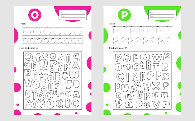 Vibrant Letter Tracing and Word Search Activity Worksheets | Jiffy Designs