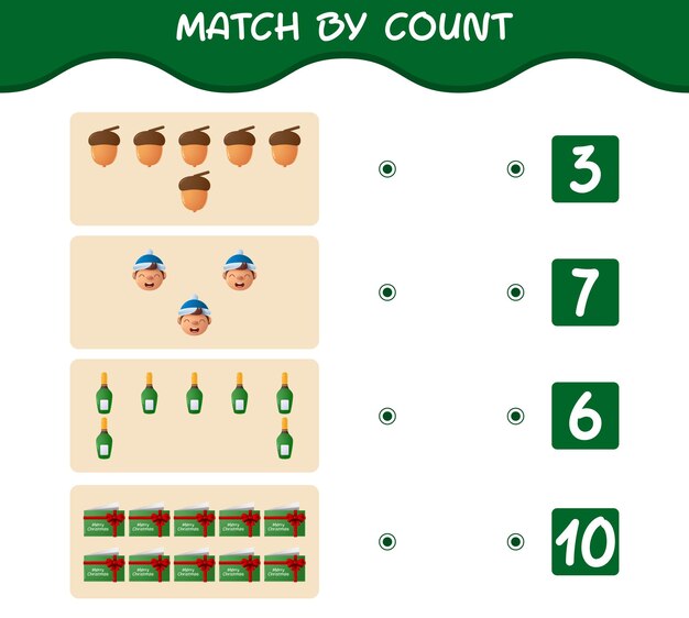 Engaging Match by Count Visual Puzzle | Jiffy Designs