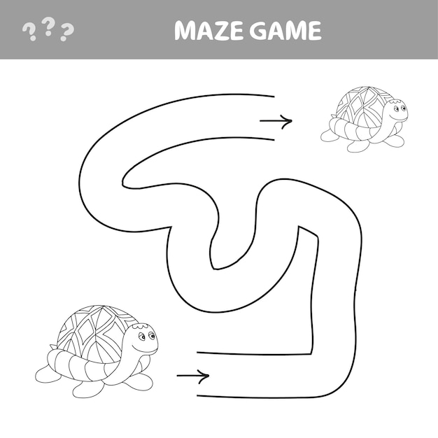 Tortoise Maze Adventure: Navigate the Winding Path | Jiffy Designs