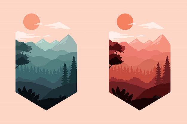 Stunning Mountain Landscapes in Vibrant Color Palettes | Jiffy Designs