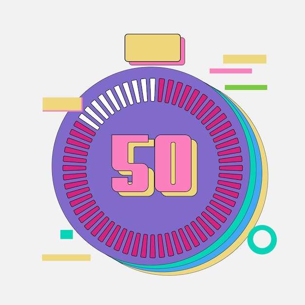 Vibrant Countdown Timer with Engaging Geometric Elements | Jiffy Designs