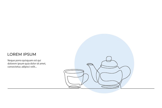 Elegant Teapot and Teacup Illustration with Minimalist Design | Jiffy ...