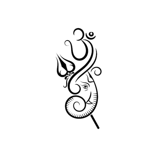 Elegant Calligraphic Depiction of the Om Symbol | Jiffy Designs