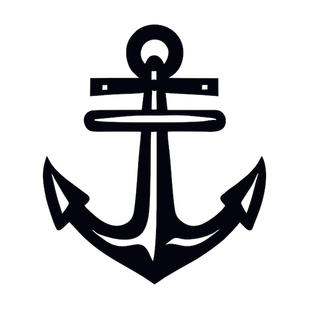 Iconic Black Anchor Symbol with Detailed Nautical Design | Jiffy Designs