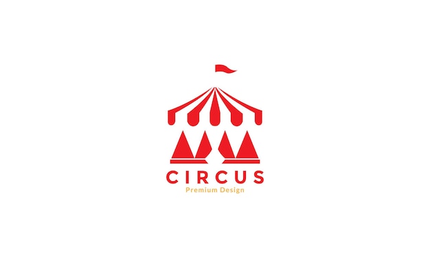 Vibrant Red Circus Tent Logo Design | Jiffy Designs