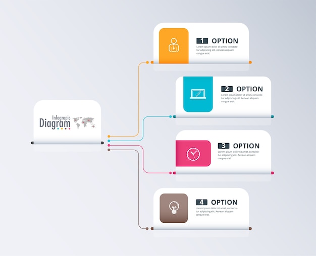 Vibrant Infographic with Colorful Minimalist Icons and Descriptive ...