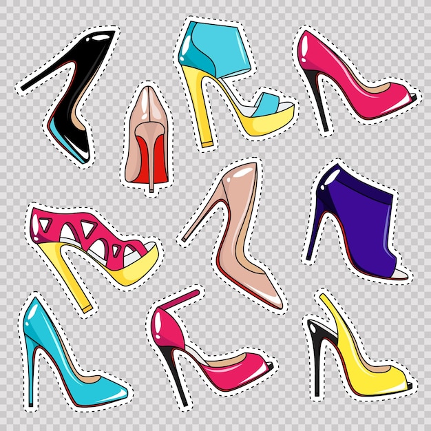 Vibrant Shoe Stickers: A Stylish Collection of Fashionable Footwear ...