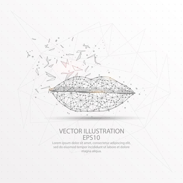 Geometric Abstraction of a Stylized Lip Design | Jiffy Designs