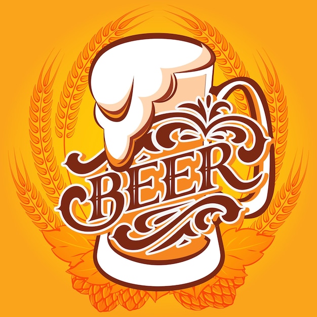 Iconic Beer Emblem with Ornate Detailing | Jiffy Designs