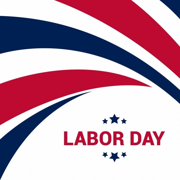 Labor Day Patriotic Wave Background with Text Overlay | Jiffy Designs