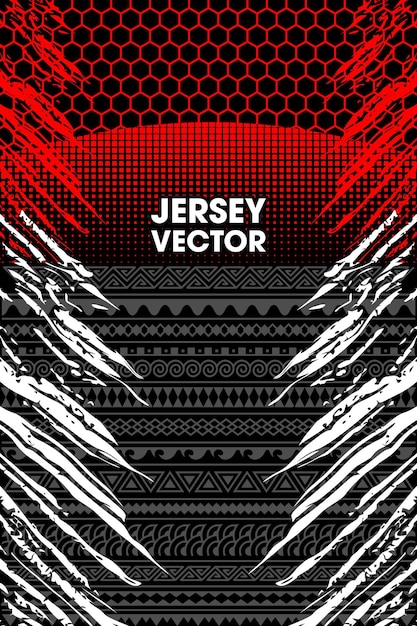 Vibrant Tribal Pattern: Jersey Vector Design | Jiffy Designs