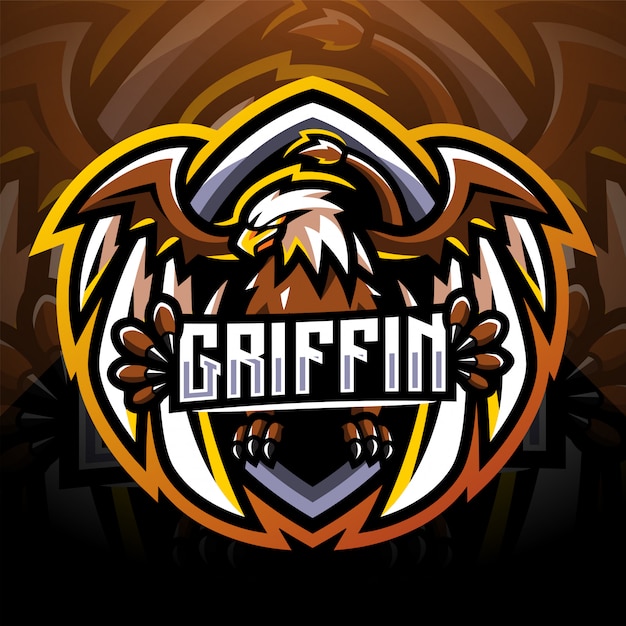 Fierce Griffin Emblem with Bold Typography | Jiffy Designs