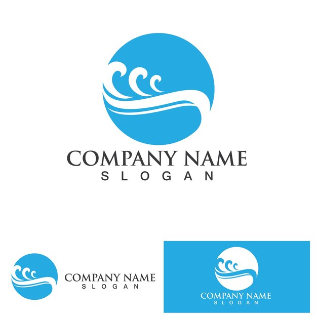 Elegant Blue Wave Logo Design with Stylized Ripples | Jiffy Designs