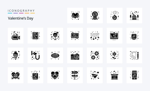 Diverse Valentine's Day Iconography Collection with Decorative Elements ...