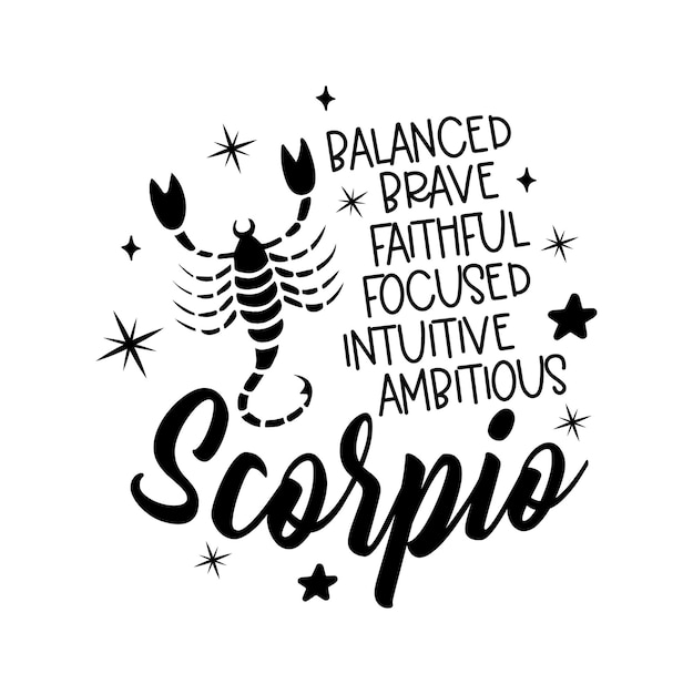 Captivating Cosmic Scorpio: A Balanced and Ambitious Zodiac Emblem ...