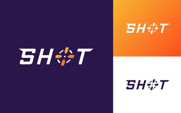 Striking Minimalist SHOT Emblem with Crosshairs | Jiffy Designs