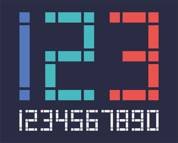 Vibrant Digital Clock Graphic with Minimalist Design | Jiffy Designs