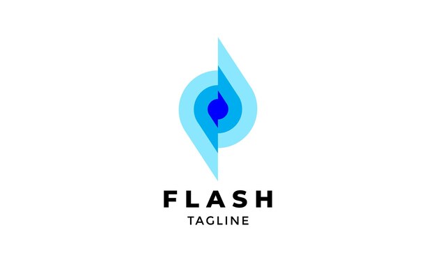 Vibrant Blue Flash Logo Design with Tagline | Jiffy Designs