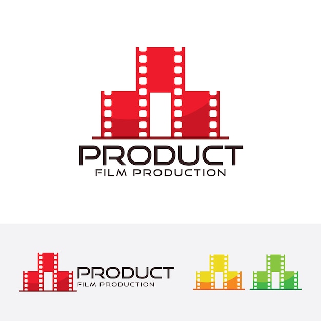 Film Production Company Logo with Stylized Film Strip Design | Jiffy ...