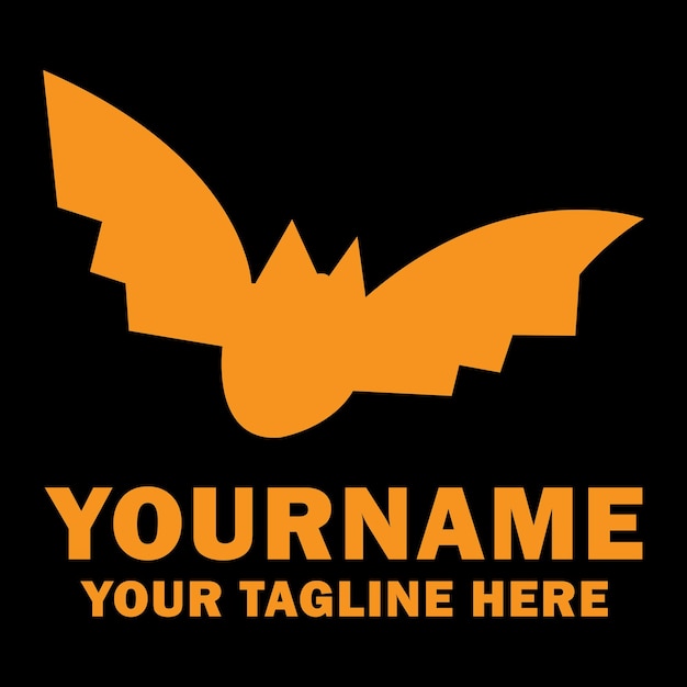 Iconic Bat-Inspired Emblem with Customizable Text | Jiffy Designs