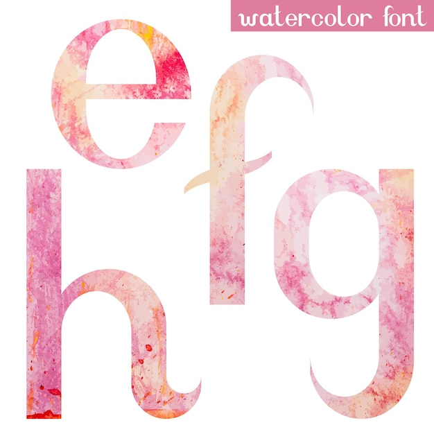 Vibrant Watercolor Alphabet Letters in Coral and Peach Tones | Jiffy ...