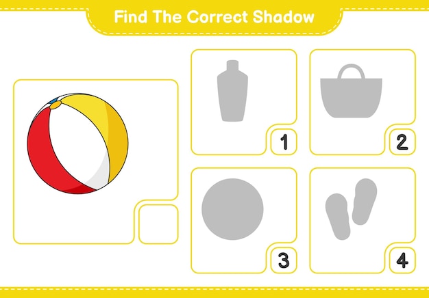 Vibrant Beach Ball and Its Matching Shadow | Jiffy Designs