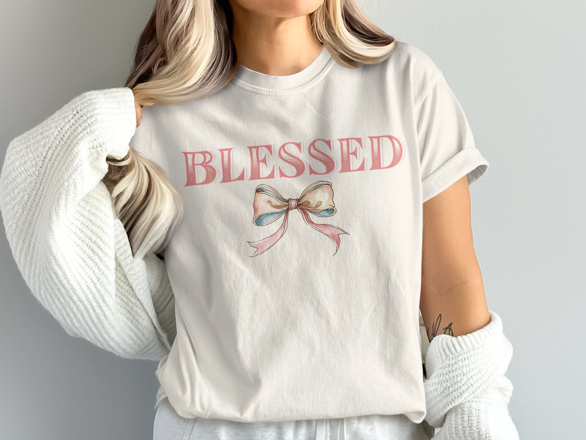 Blessed PNG Design For Shirts, Bow Png Sublimation, Inspirational ...