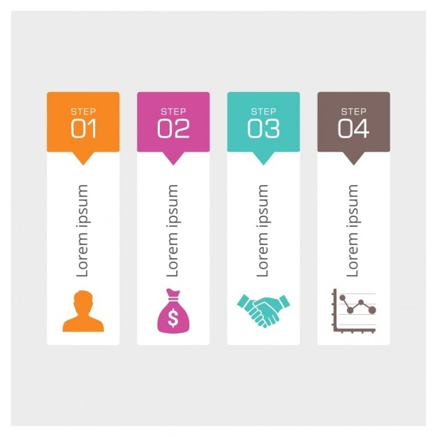 Vibrant Infographic Banners with Icons and Numeric Sequence | Jiffy Designs